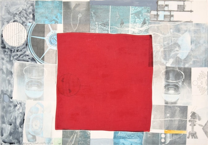 Large Robert Rauschenberg Mixed Media Collage by Robert Rauschenberg on ...