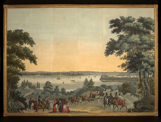 New York Bay from Vues dAmerique du nord wallpaper panels by Jean Zuber ...