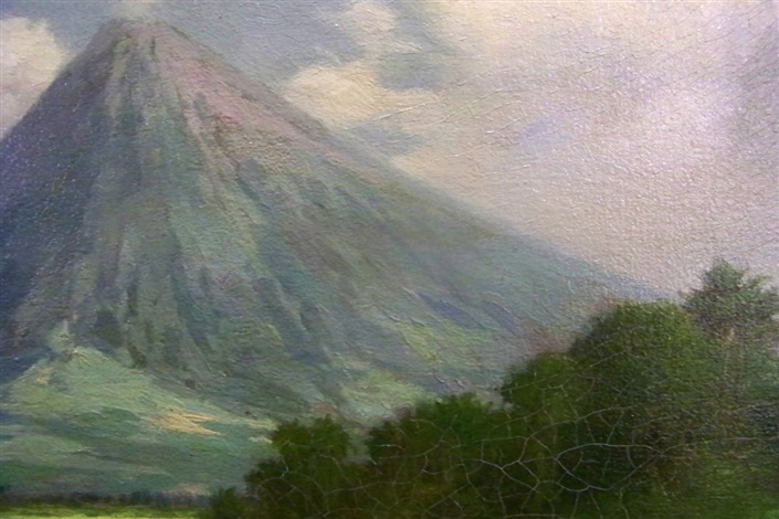 Panting rice-Mayon volcano by Fernando Amorsolo on artnet
