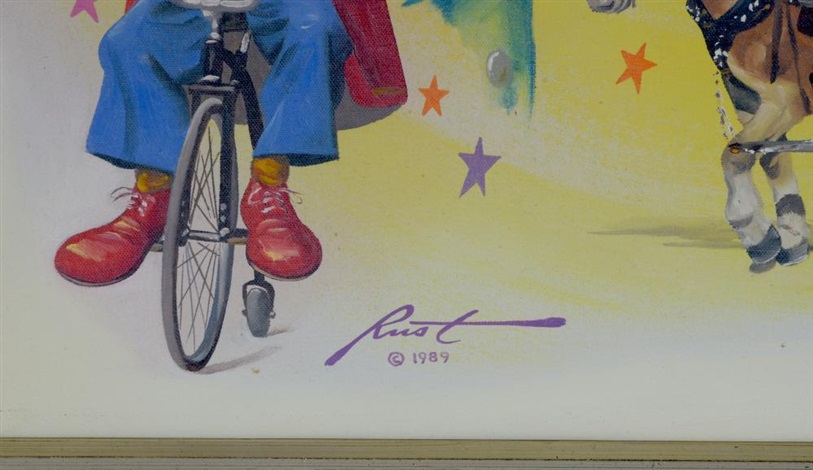 Lou Jacobs Sarasota Circus Painting by Donald Rust on artnet