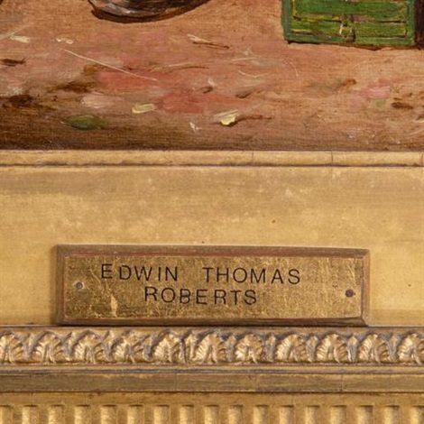 TWO BOYS WITH A BIRD by Edwin Thomas Roberts on artnet