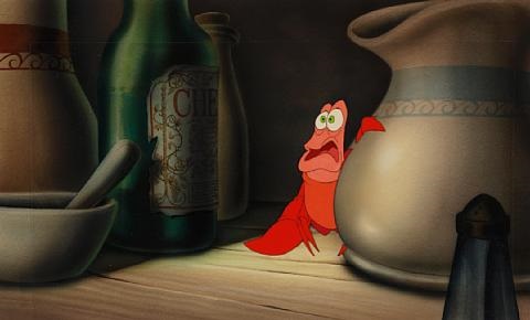 Untitled Sebastian peeking out from behind a garlic jug to see a cook ...