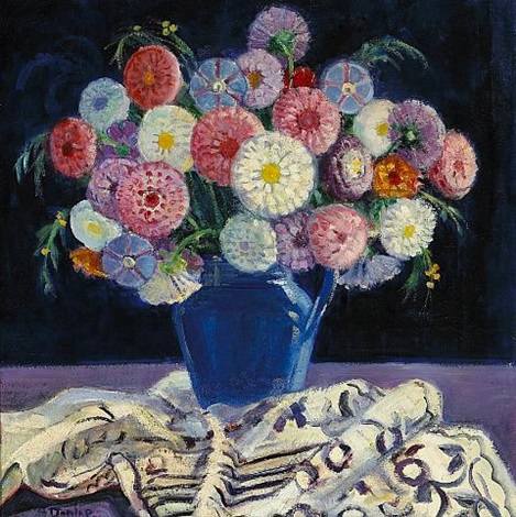 Still life with zinnias by Helena Adele Dunlap on artnet