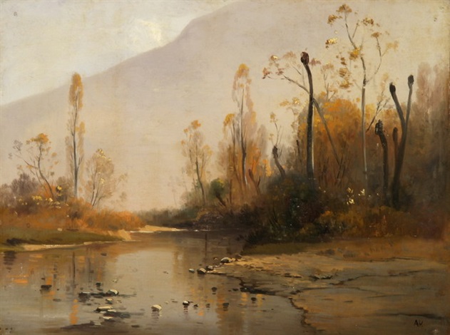 Arvelandschaft bei Genf by Auguste Louis Veillon on artnet