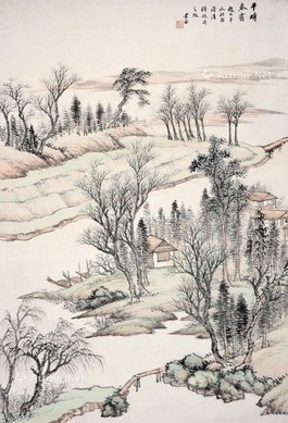 平畴春霭 立轴 by Gu Yun on artnet