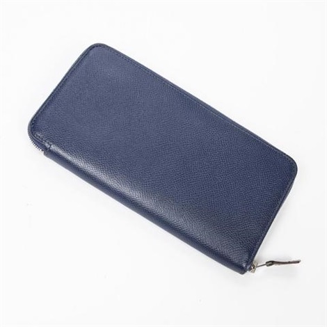 A wallet of dark blue Epsom leather by Hermès (Co.) on artnet