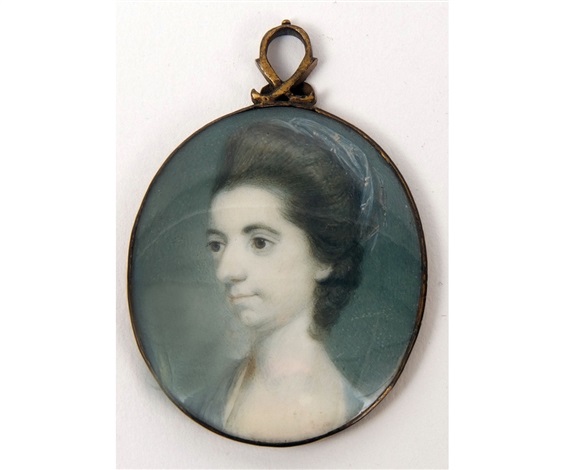 Sarah Hitchin Pelly portrait miniature circa 1782 by Richard Crosse on ...