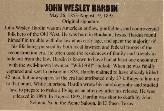 John Wesley Hardin, Notorious American Western Outlaw, Cut Signature by ...