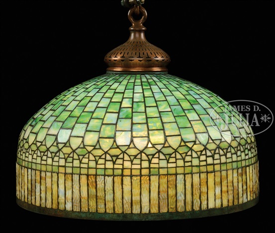 TIFFANY STUDIOS CURTAIN BORDER HANGING LAMP by Tiffany Studios on artnet