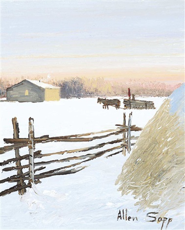 Two Men Brought Some Wood by Allen Sapp on artnet