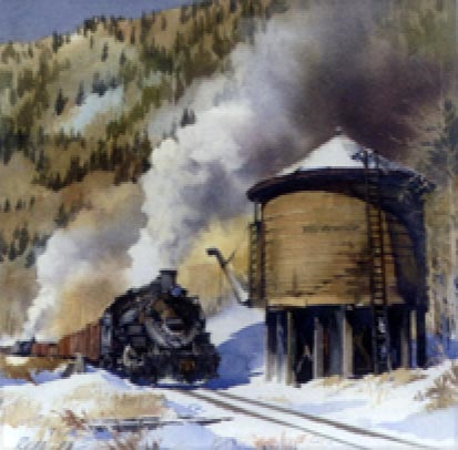 Locomotive no 497 in the Rio Grande by Ted Rose on artnet