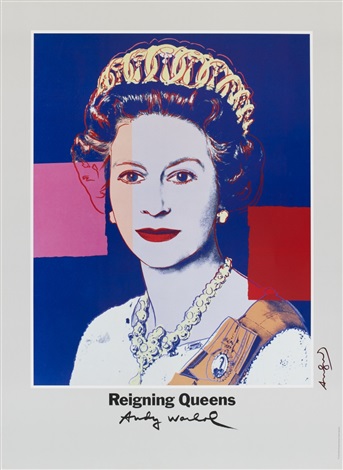 Reigning Queens Queen Elisabeth ii, Plakat art Expo Dänemark by Andy ...