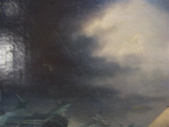 An Easterly Gale in the Downs, with a Deal Galley sailing to render ...