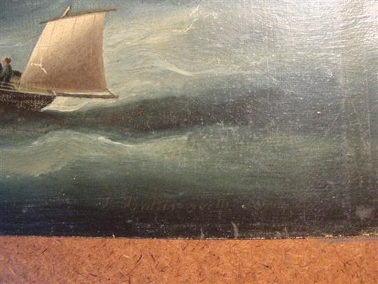 An Easterly Gale in the Downs, with a Deal Galley sailing to render ...