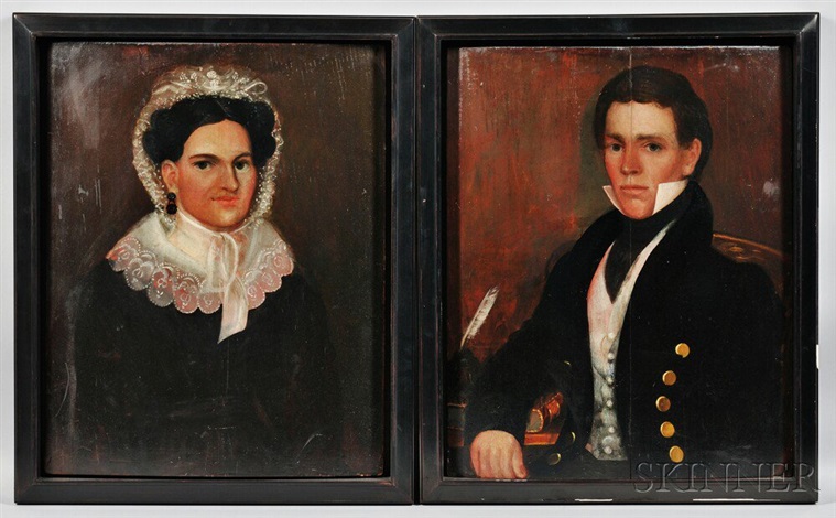 Pair of Portraits of a Gentleman and His Wife by Thomas Ware on artnet