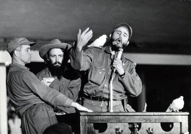 Fidel Castro and the doves, 8th January 1958 by Flip Schulke on artnet