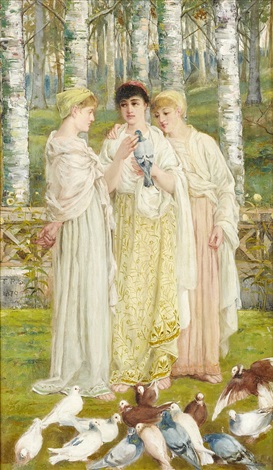 Three women by Thomas Ralph Spence on artnet