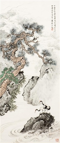 LI YANSHAN 1898-1961, CRANES AND PINE by Li Yanshan on artnet