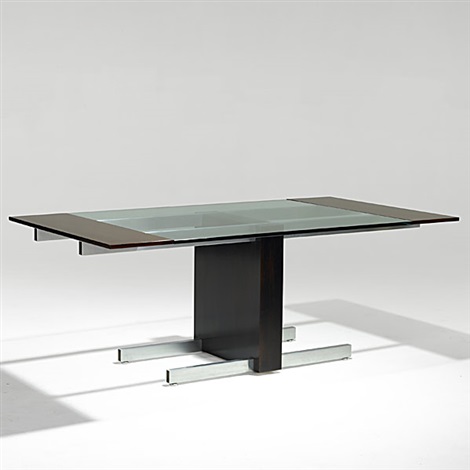 Cubist dining table w two extensions by Vladimir Kagan on artnet