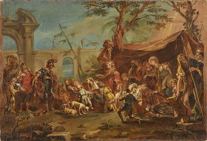 Alexander the Great pardoning the family of Darius by Angelo Barbieri ...