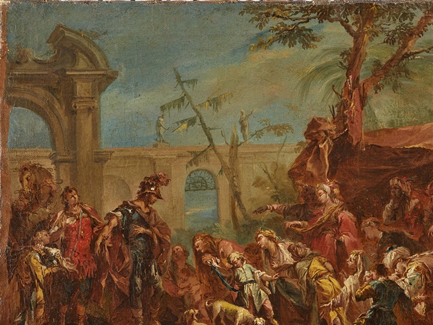 Alexander the Great pardoning the family of Darius by Angelo Barbieri ...
