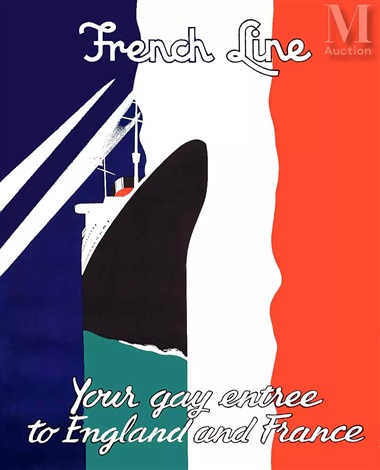 Your Gay Entree to England and France French Line Cie Gle ...