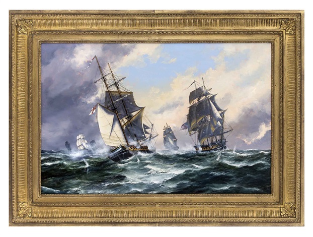 Britisch-Amerikanischer Krieg von 1812 die amerikanische Sloop Wasp ...