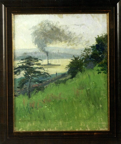 Ohio River scene by Stephen Alke on artnet