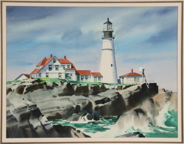 Portland Head Lighthouse by Gene (Charles Eugene) Klebe on artnet