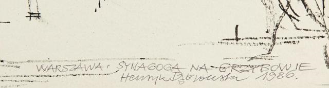 WARSZAWA SYNAGOGA NOŻYKÓW by Henryk Dabrowski on artnet