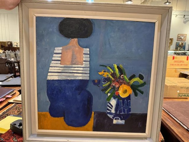 Woman With Vase Of Flowers by Colin Middleton on artnet