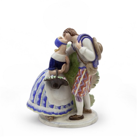 Primo bacio, statuina in ceramica formata a stampo by Giovanni Grande ...