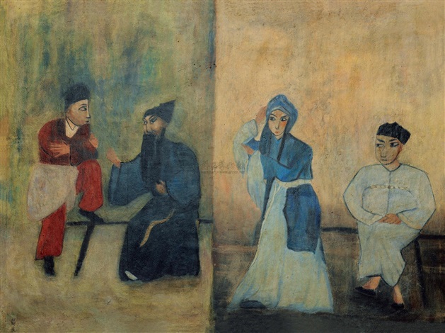 川剧戏曲人物 The characters of Sichuan opera by Guan Liang on artnet