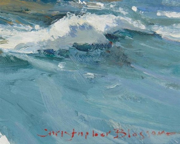 Returning Gloucester Sloop, Circa 1890 by Christopher Blossom on artnet