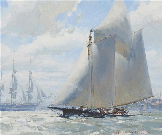 New York Pilot Boat George Steers In The East River, NY by Christopher ...