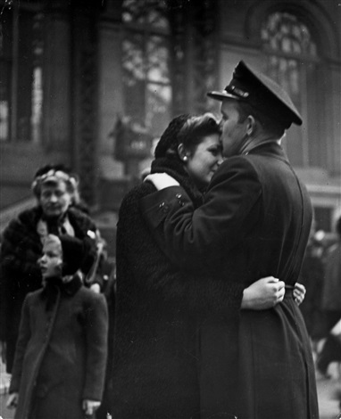 A Kiss on Forehead is Navy Officers Farewell to his Wife, from the ...