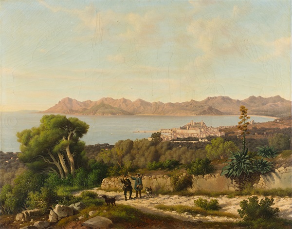 Blick auf die Bucht von Cannes by Joseph Camille Th. Contini on artnet