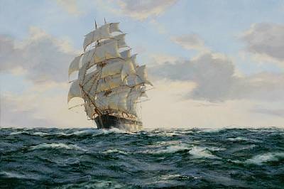 Evening Clouds clipper ship Leander by Henry Scott on artnet