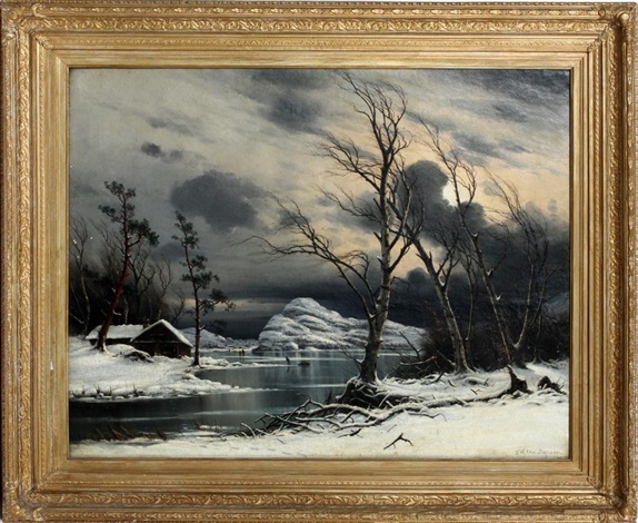 Winter landscape by Nils Hans Christiansen on artnet
