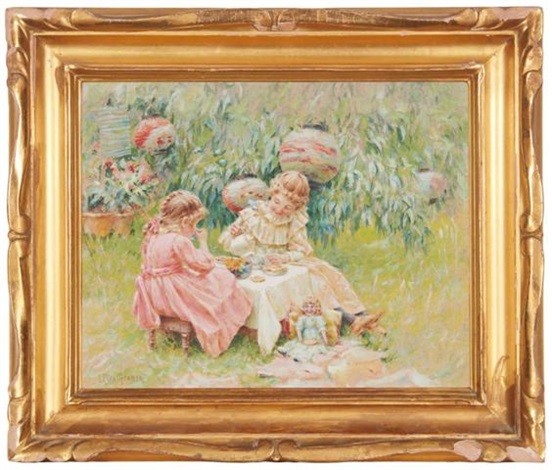 Tea In The Garden by Luther Emerson van Gorder on artnet