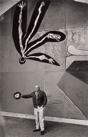 Pablo Picasso unveiling mural for Unesco, Vallauris, France by Inge ...