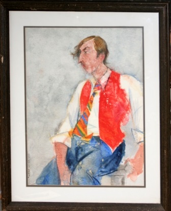 Man in red vest by Richard Jerzy on artnet