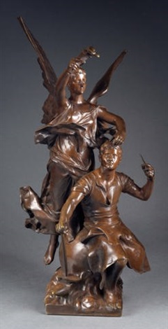 Allegorical bronze representing industry by Jules Pierre Roulleau on artnet
