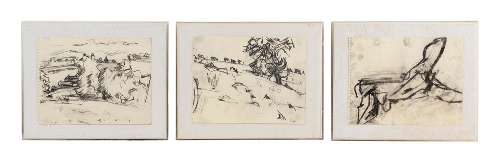 Three landscape drawings. by Mercedes Matter on artnet