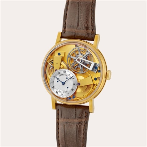 Breguet, La Tradition, Reference 7047 A yellow gold semi-skeletonised ...