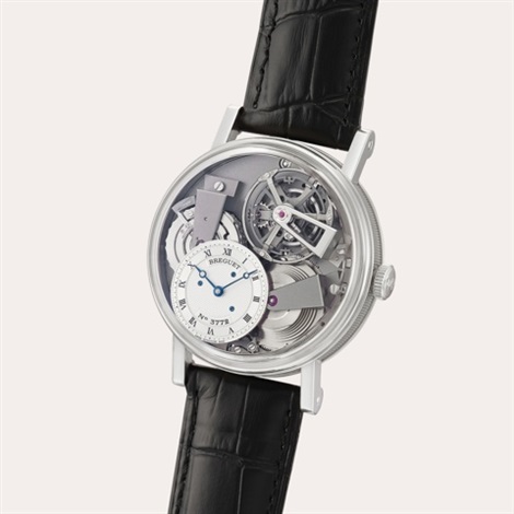 Breguet, La Tradition, Reference 7047 A platinum semi-skeletonised ...