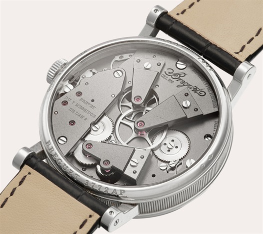 Breguet, La Tradition, Reference 7047 A platinum semi-skeletonised ...