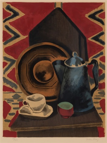 STILL LIFE WITH COFFEE POT, CUP AND SAUCER by Man Ray on artnet