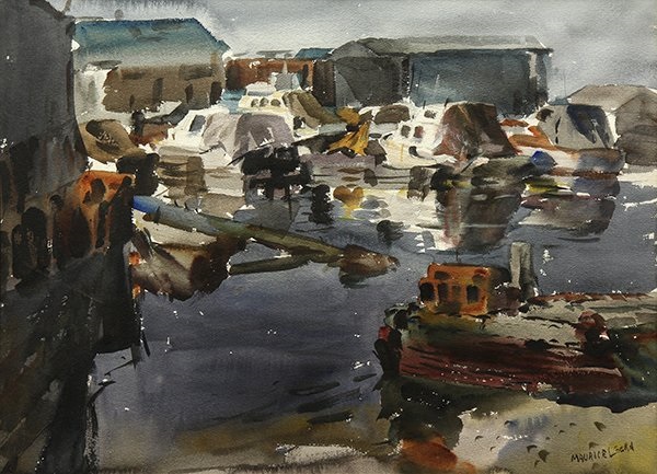 Harbor Scene by Maurice George Logan on artnet