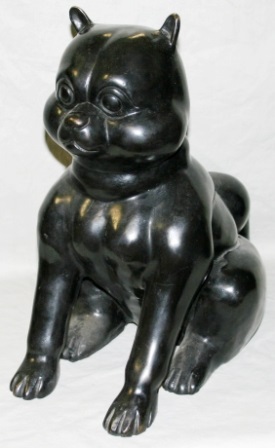 A seated dog by Fernando Botero on artnet